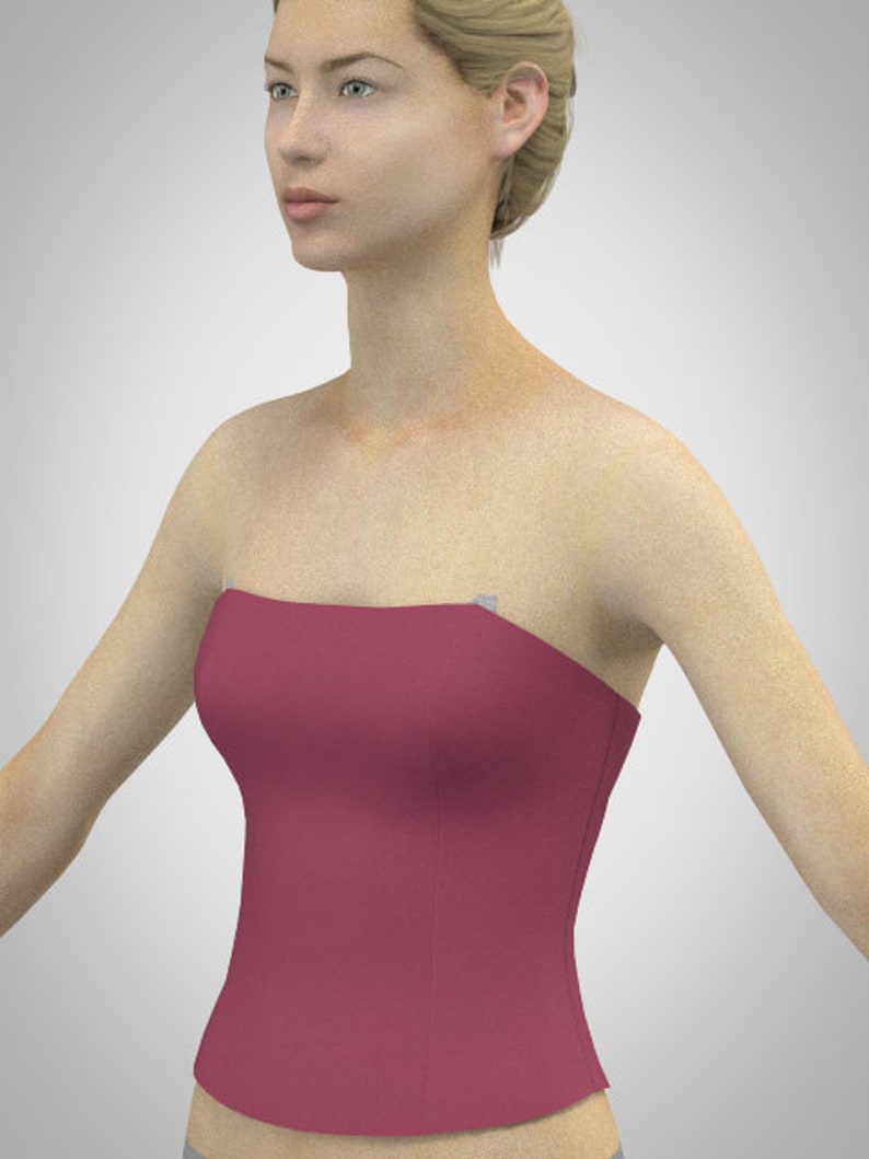 Women's Strapless Bodice Block Downloadable/printable PDF Pattern ...