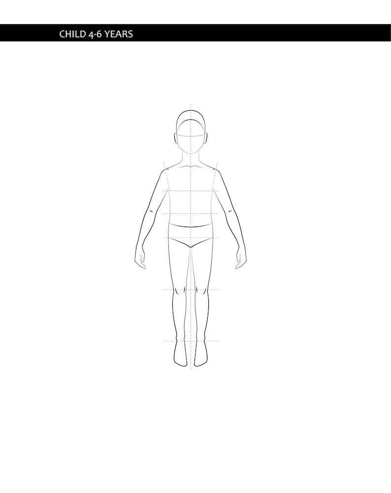 Childrenswear Printable PDF Croqui Template for Hand or Digital ...