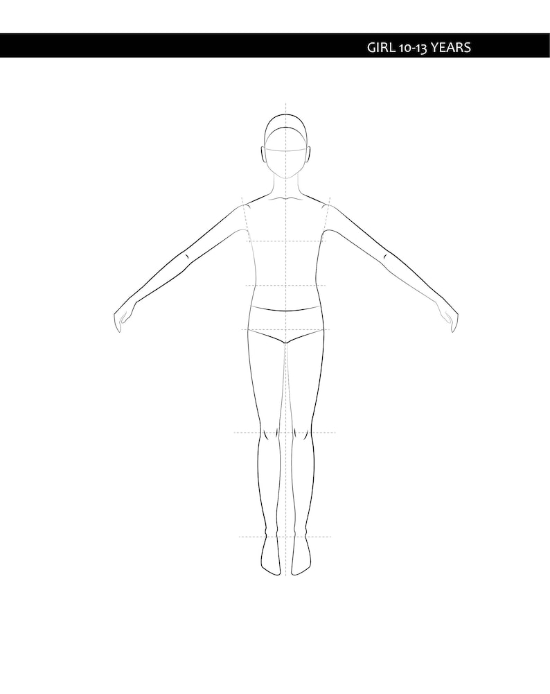 Childrenswear Printable PDF Croqui Template for Hand or Digital ...