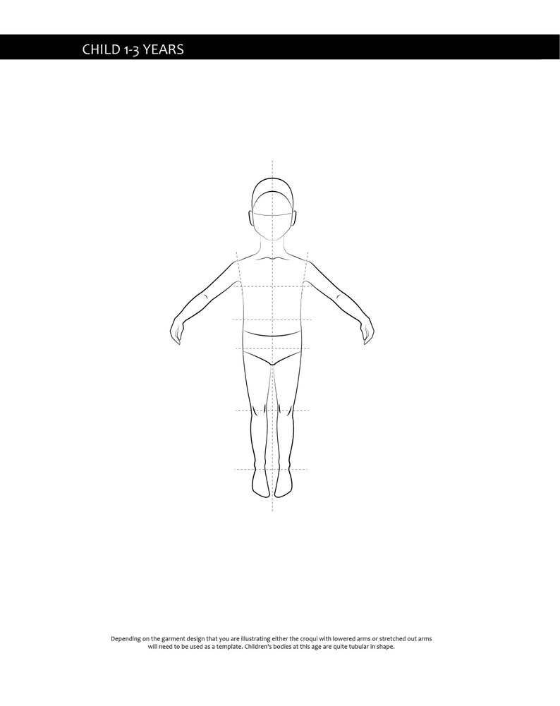Childrenswear Printable PDF Croqui Template for Hand or Digital ...