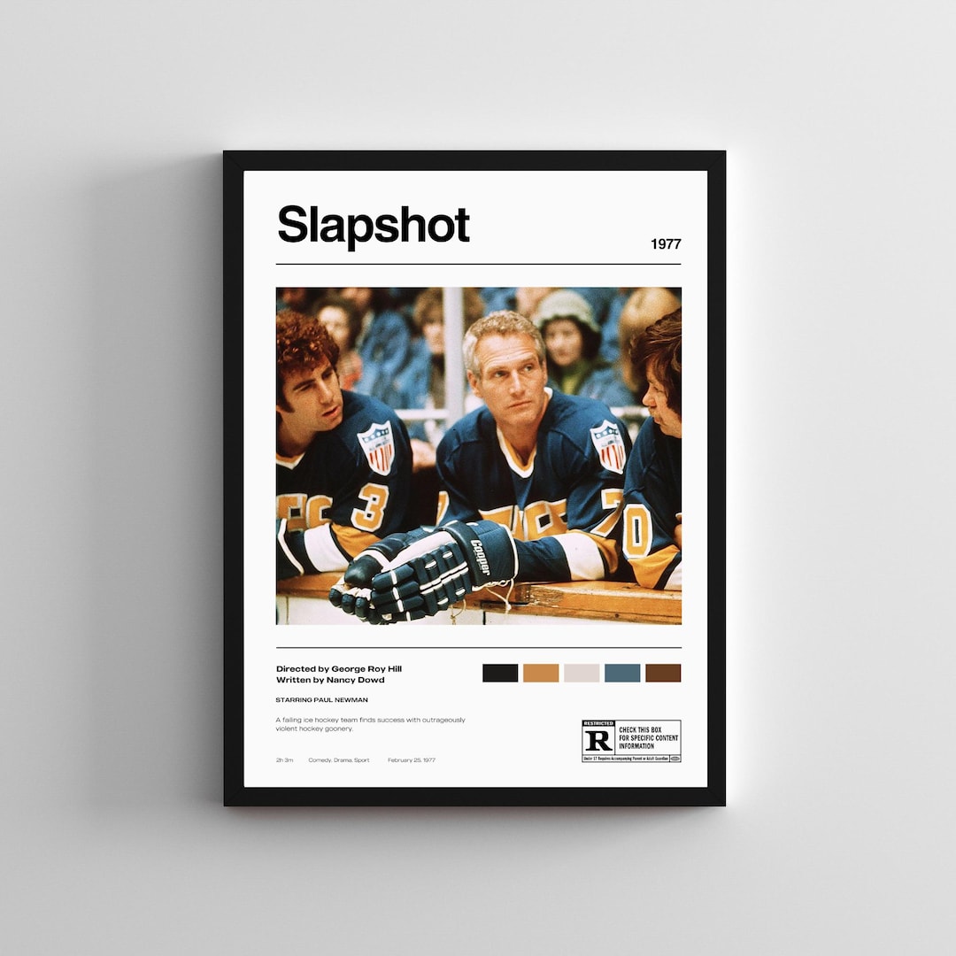Slapshot Movie Poster | Digital Download | Iconic Hockey Art ...
