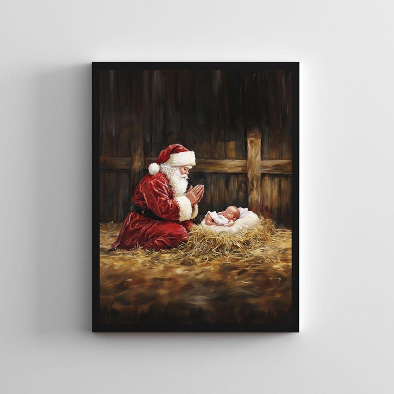 Kneeling Santa - Etsy