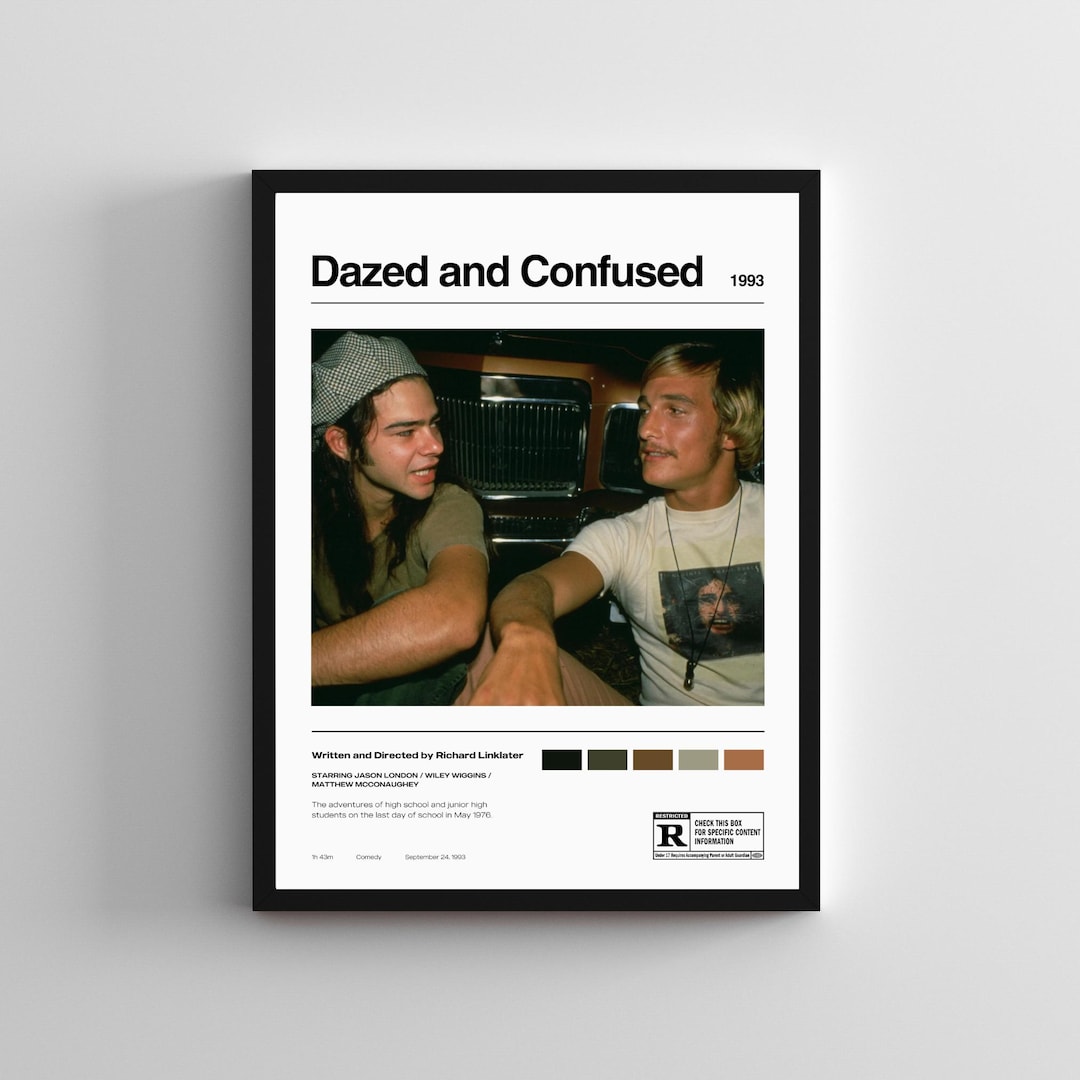 Dazed and Confused Movie Poster | Digital Download | Retro Comedy Art ...