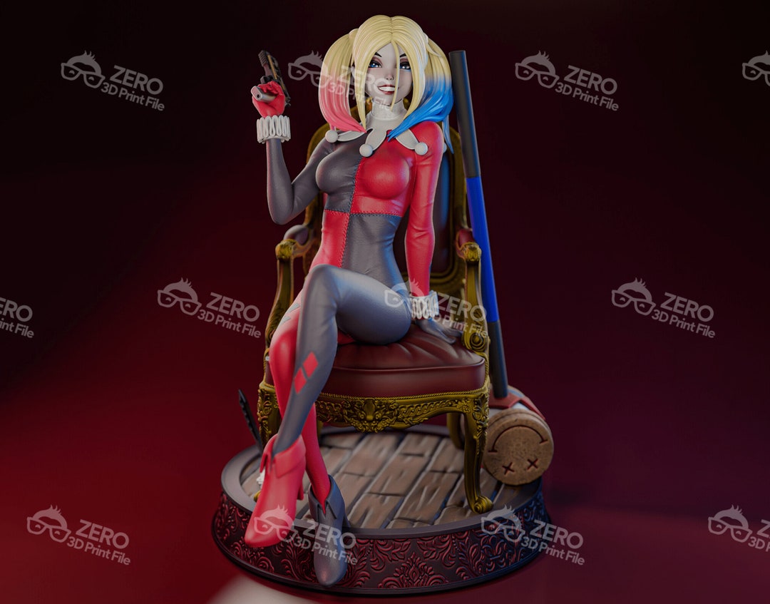 Harley Quinn Classic Sexy Girl Stl 3d Print File Etsy
