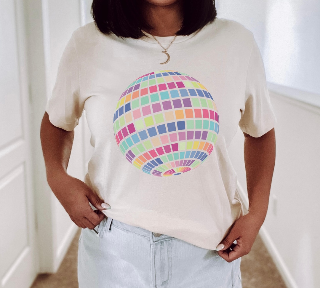 Disco Ball Shirt Disco Dancing Graphic Tee Nostalgia - Etsy