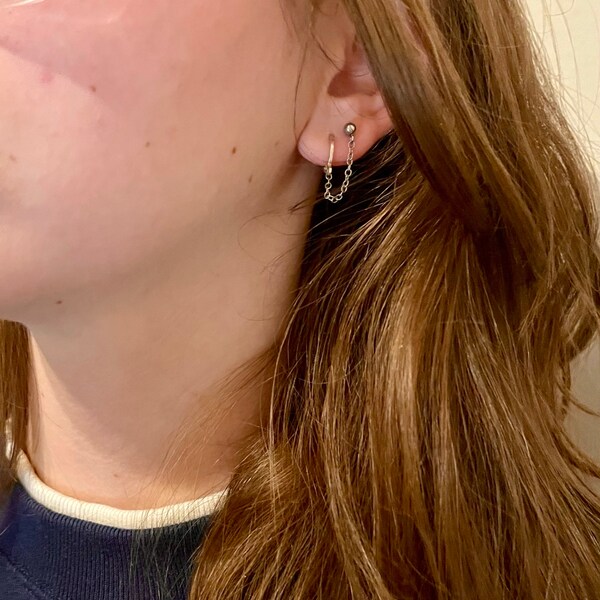 Double Lobe Piercing - Etsy