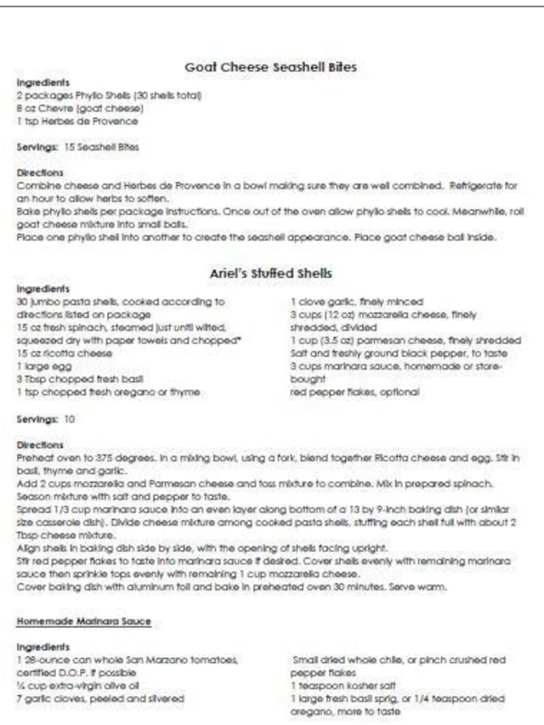 30 Dinner and a Movie Menus and Recipes | Digital Download - Etsy