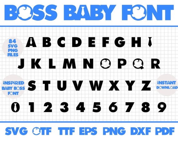 Boss Baby Full Alphabet Vector Font Svg pngjpgpdf - Etsy
