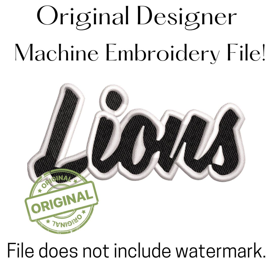 Retro Lions Mascot Embroidery File for Trucker Hat Patches Instant Trending Digital Download Pes ...