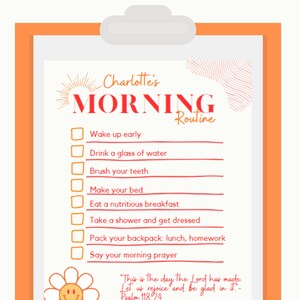 Daily Checklist| Kid's Checklist Template|morning Routine|routine|kid's ...