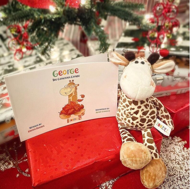 Plush Book Set | George the Generous Giraffe | Zooziez | Plush Animal ...