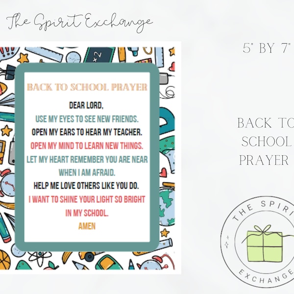 Back School Prayer Chain - Etsy