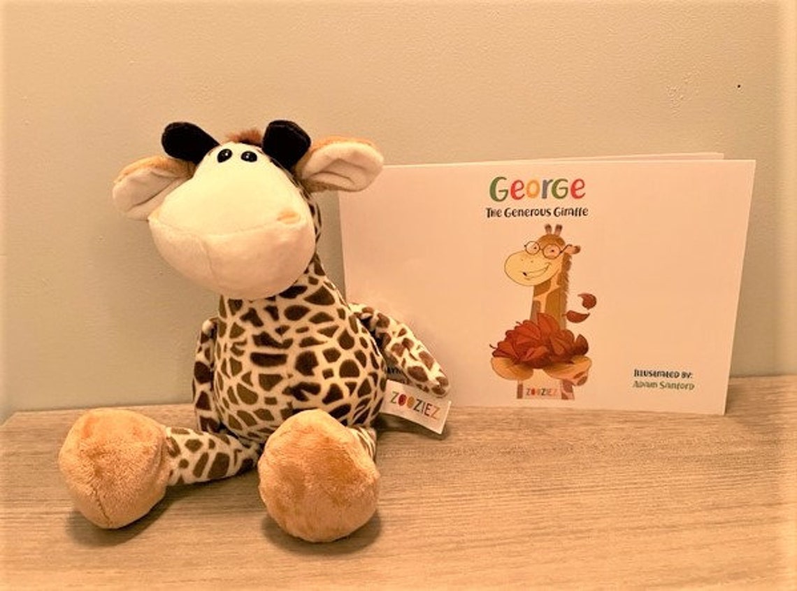 Plush Book Set | George the Generous Giraffe | Zooziez | Plush Animal ...