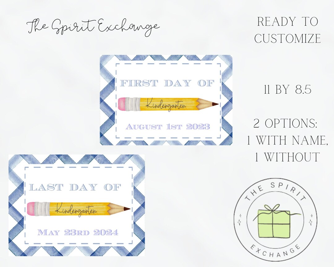 Boy's Pencil First Day of School Sign - Etsy