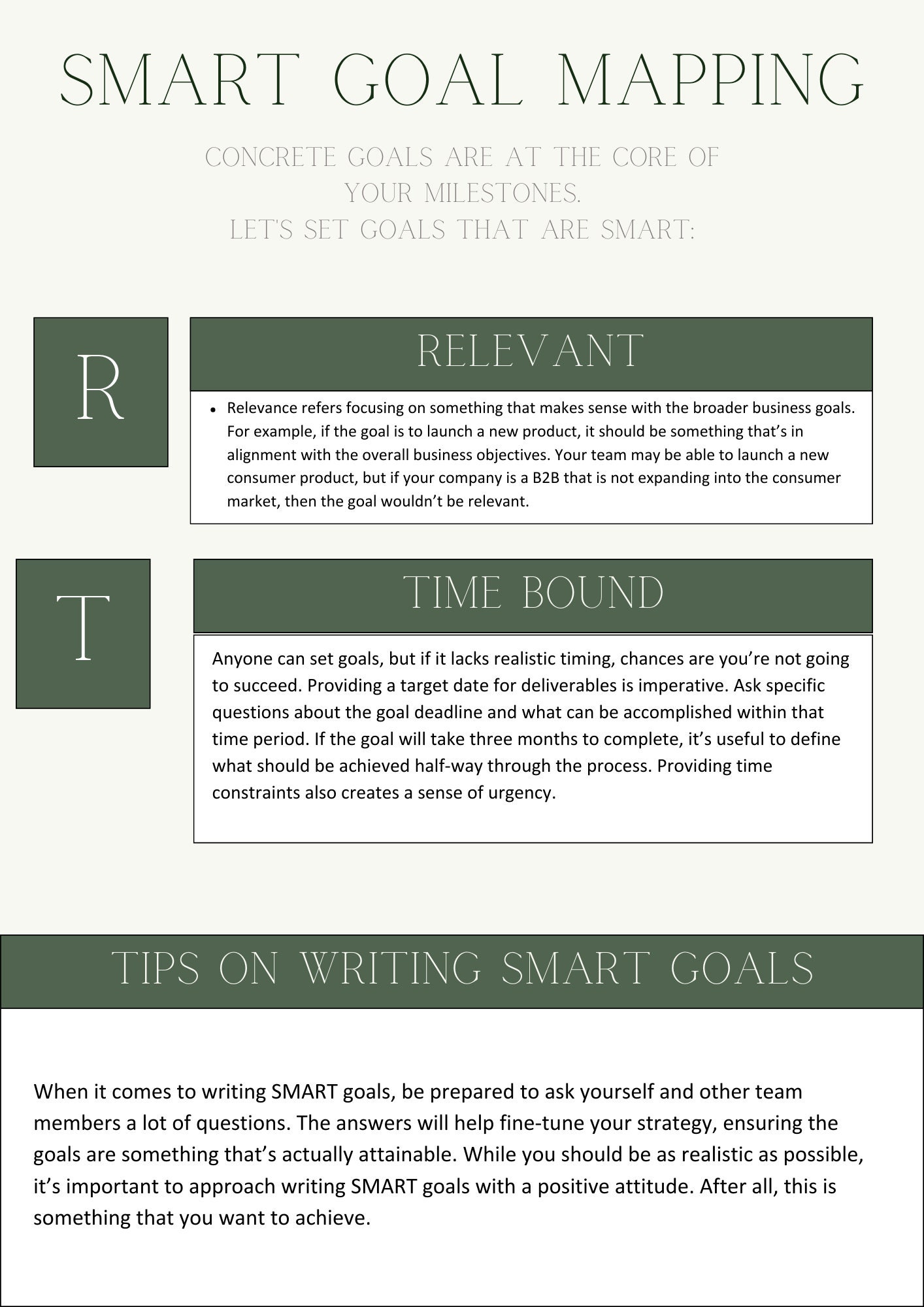 Smart Goal Template, Digital Smart Goal Planner, Printable Goal Planner ...