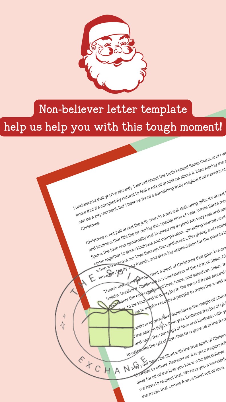 SANTA EXPLANATION LETTER| is Santa Real? | Non-santa Believer| Letter ...