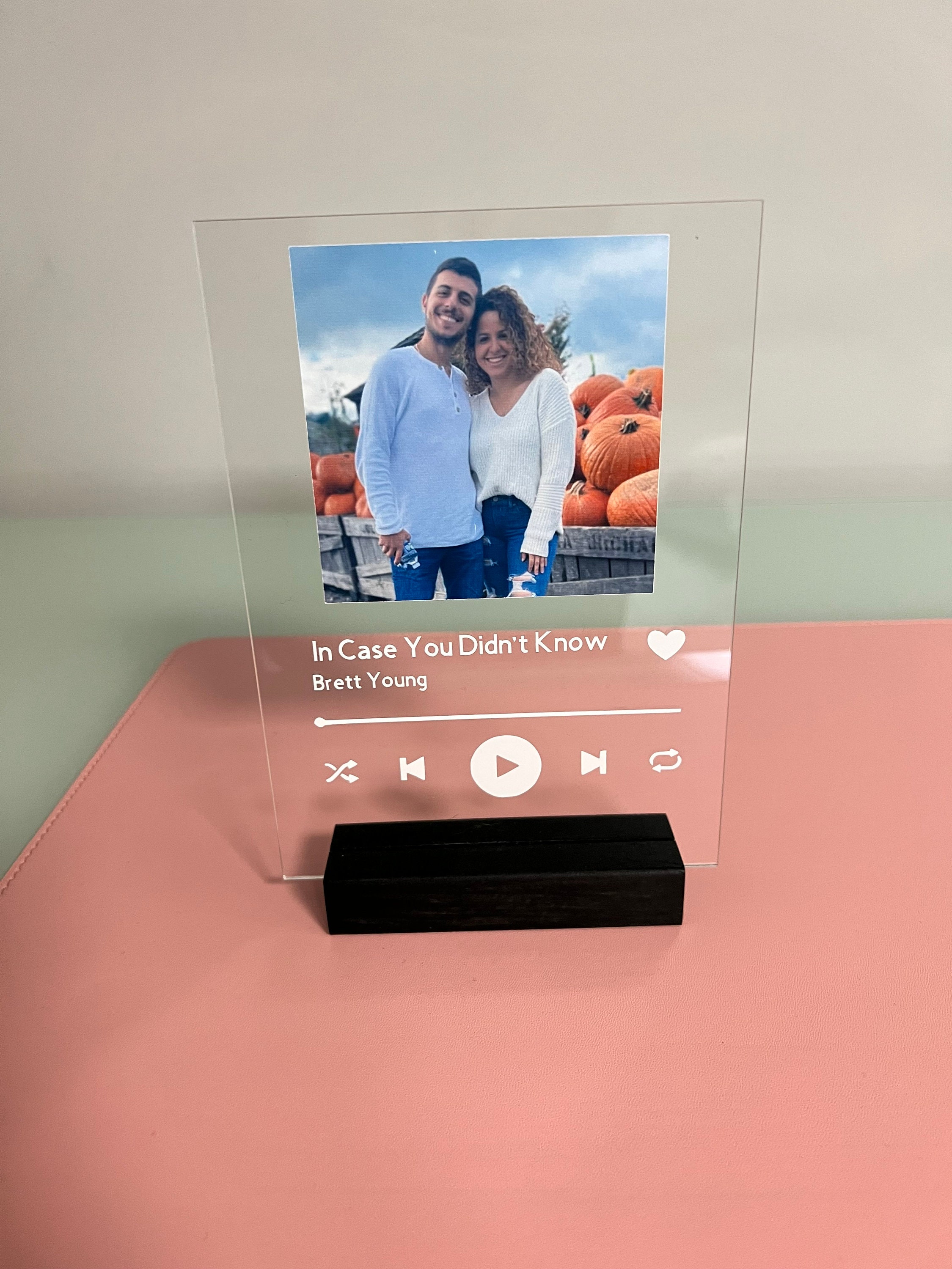 Personalized Acrylic Song Plaque With Wooden Stand - Etsy