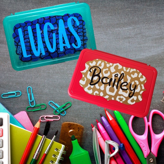 Personalized Pencil Box School Supplies Plastic School Box - Etsy