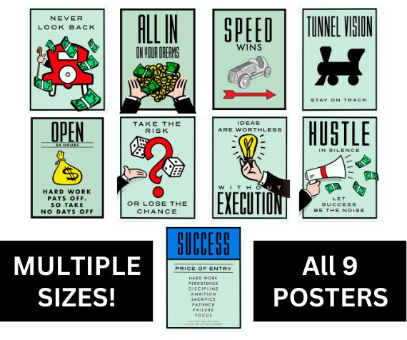Monopoly Motivational Posters 9 Posters Digital Download - Etsy