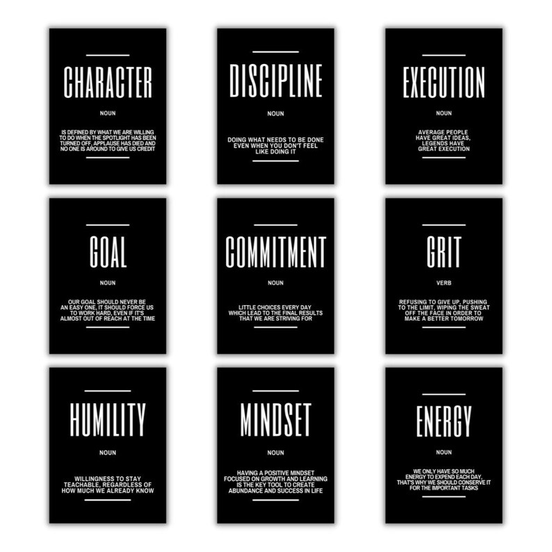 Motivational Posters 9 Posters PNG/ JPEG Downloads Work - Etsy Australia