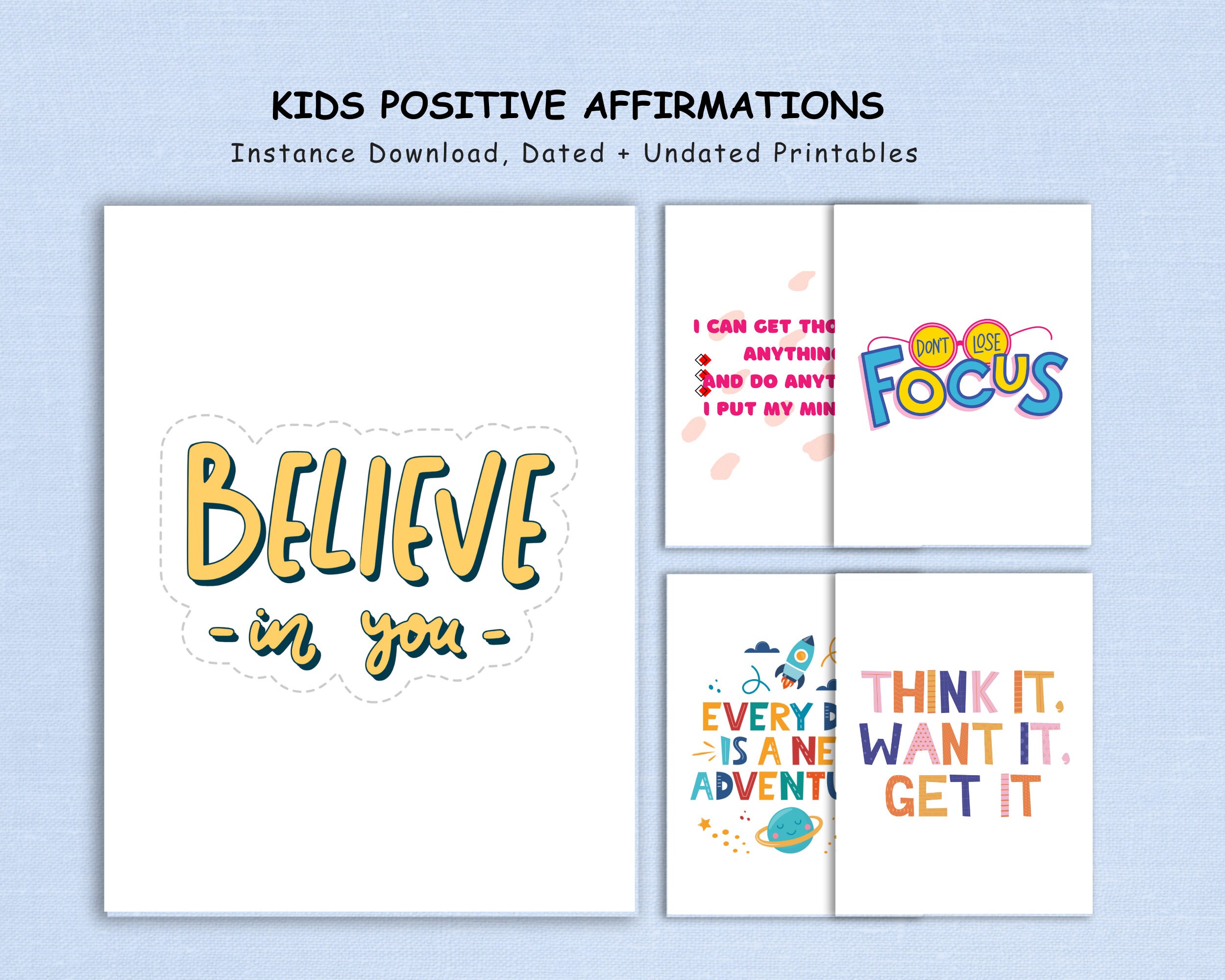 Kids Positive Affirmation Cards, Affirmation Deck, Children's ...
