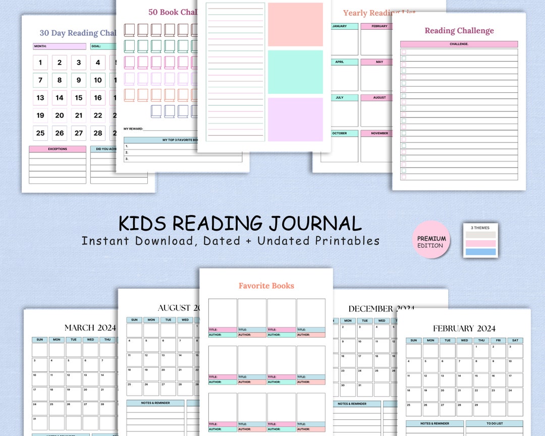 Colorful Kids Reading Journal, Fun Book Log, Children's Story Journal ...
