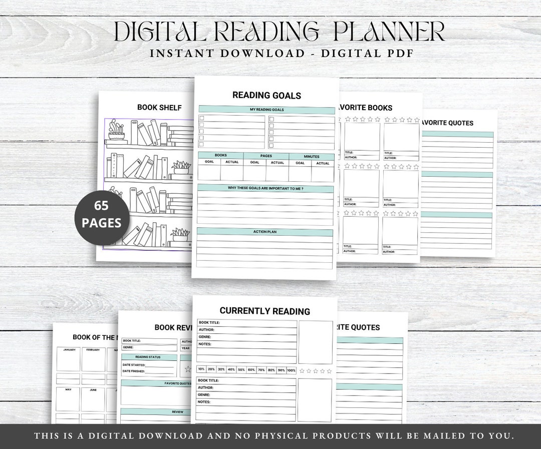 Reading Planner Bookmarks Set, Planner Accessories, Book Lover Gift ...
