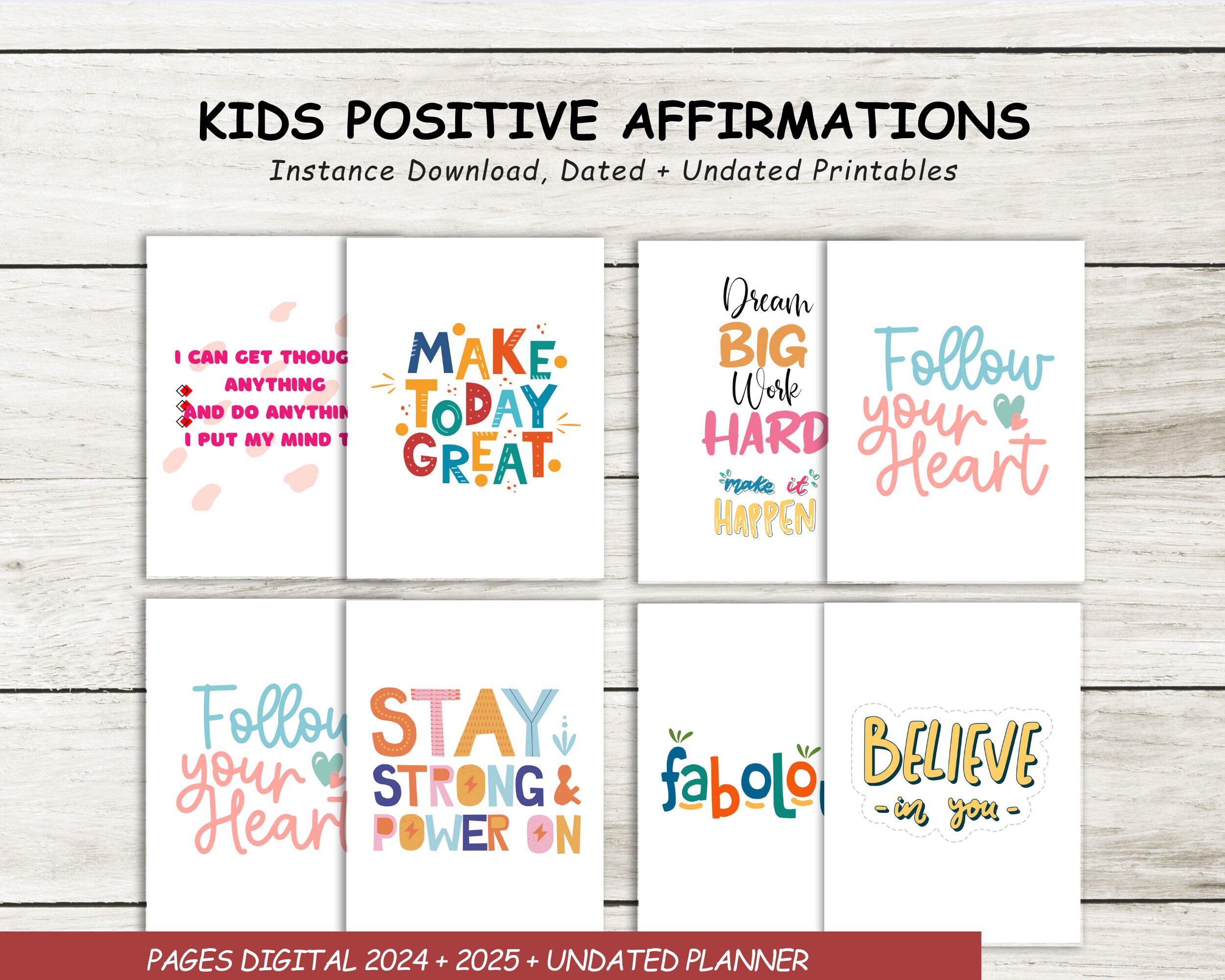 Kids Positive Affirmation Cards, Affirmation Deck, Children's ...