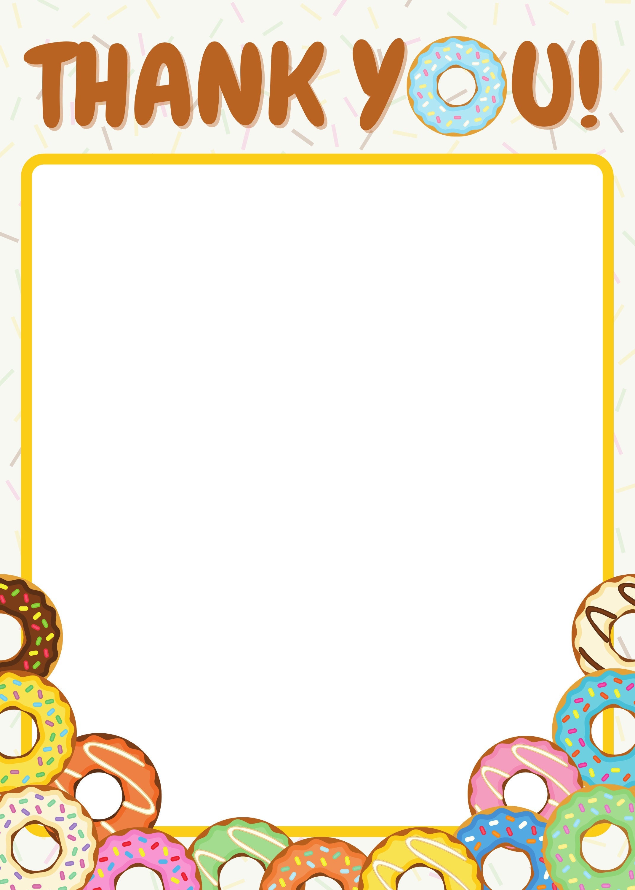Donut Thank You Note Digital Download - Etsy