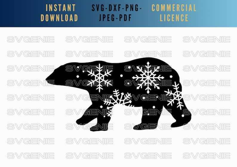 Polar Bear SVG, Snow Bear DXF, Christmas Bear PNG, Winter Animals Svg ...