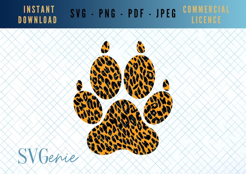 Paw Print SVG Animal Print Paw Svg Leopard Paw Print Svg - Etsy UK