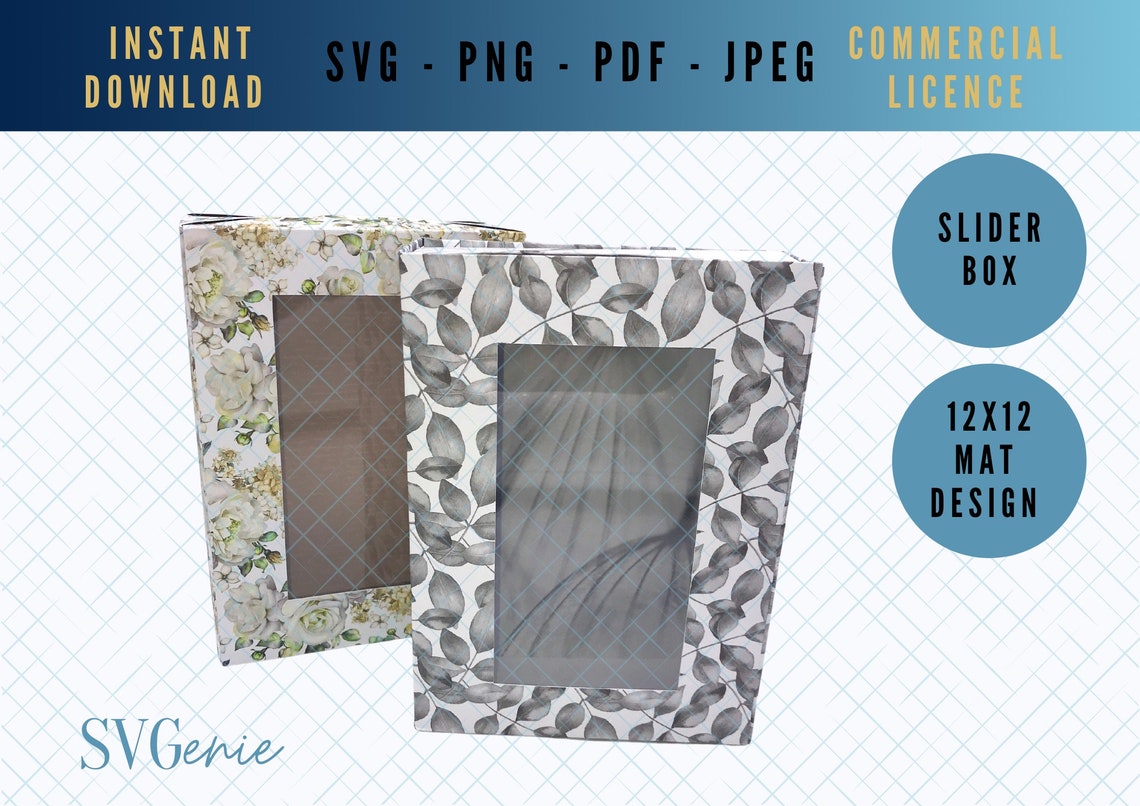 Slider Box SVG With Window Sliding Gift Box SVG Drawer Box - Etsy