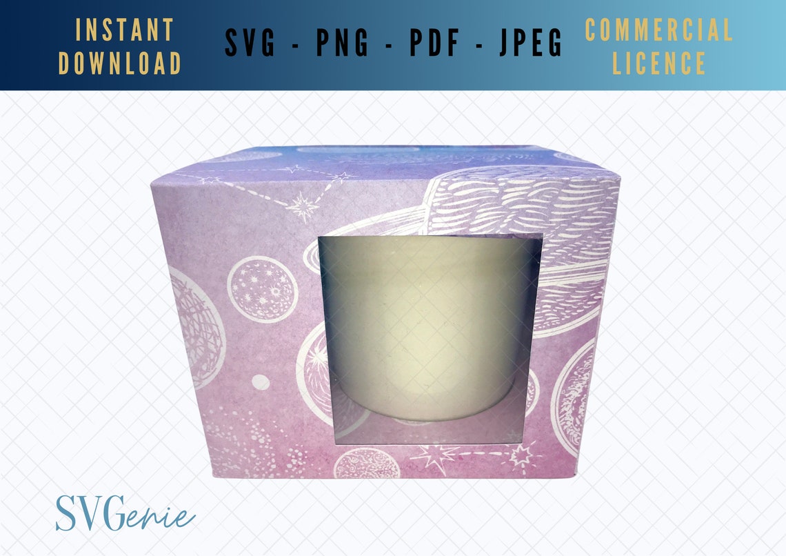 Mug Box SVG Template With Window Mug Presentation Box With | Etsy UK