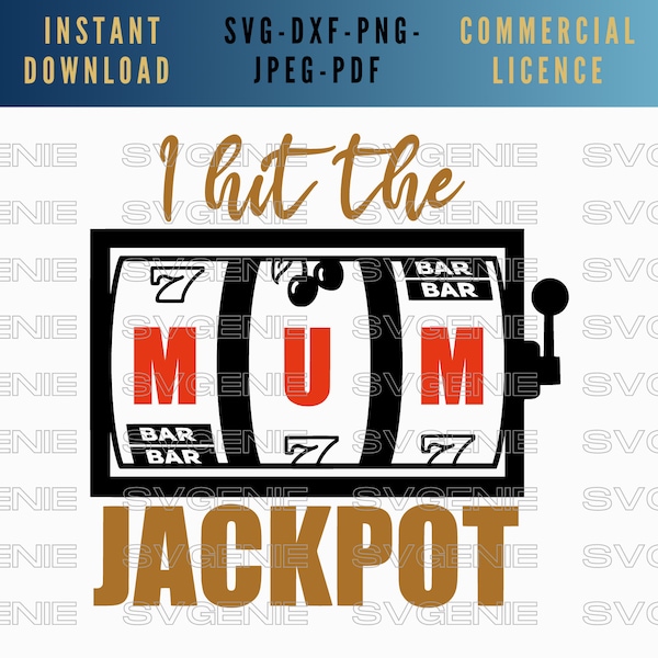 Hit the Jackpot Svg - Etsy