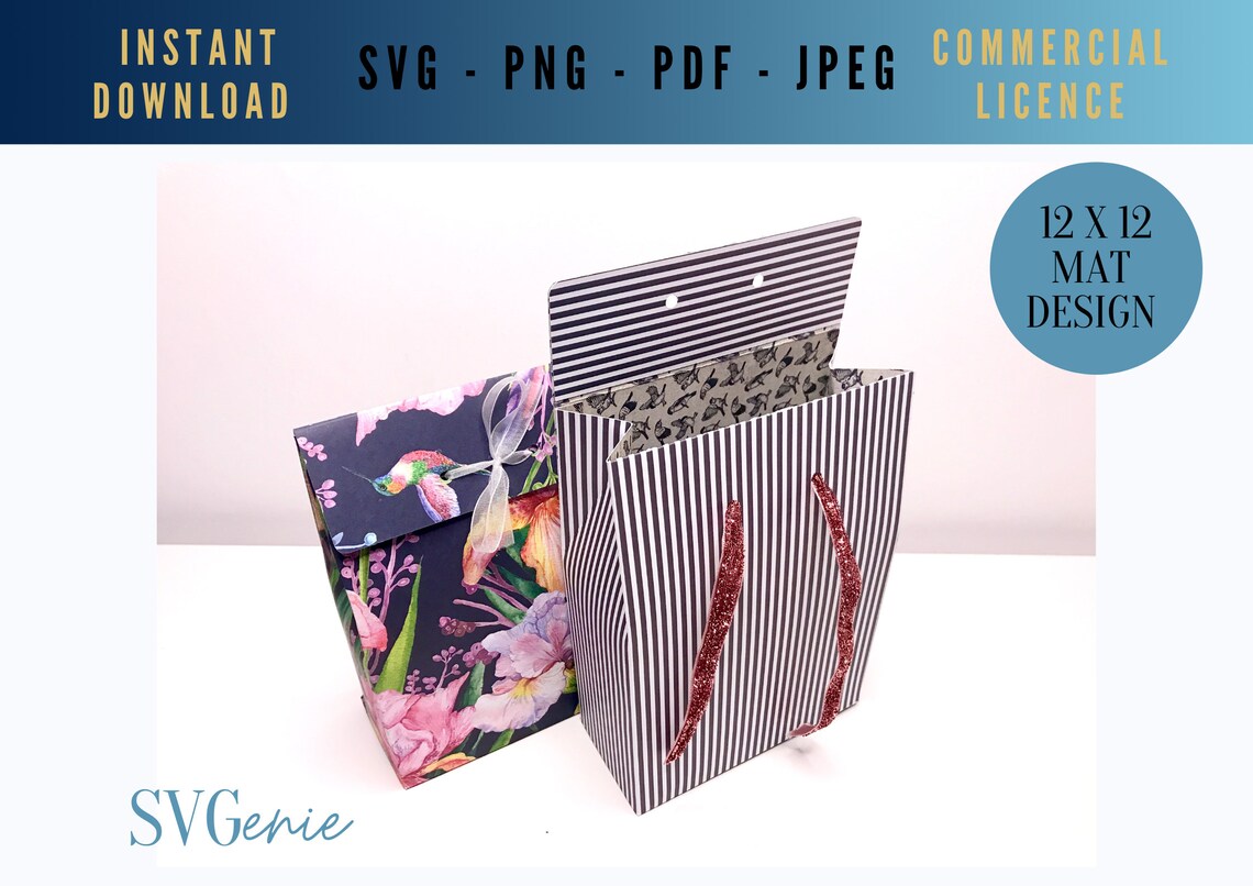 Gift Bag SVG Fold Over Gift Bag Template Gift Pouch Cut - Etsy UK