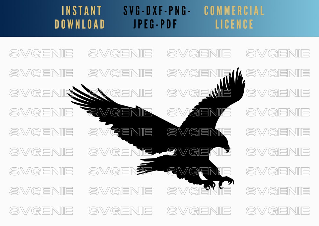 Eagle SVG, Eagle Silhouette, Soaring Eagle SVG, Eagle Clipart, Bud ...