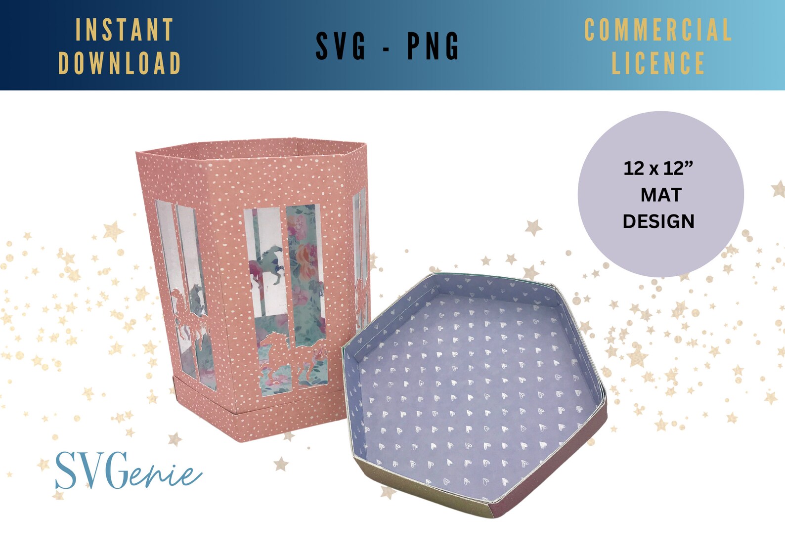 Carousel Gift Box SVG Merry Go Round Box SVG Childrens Gift - Etsy