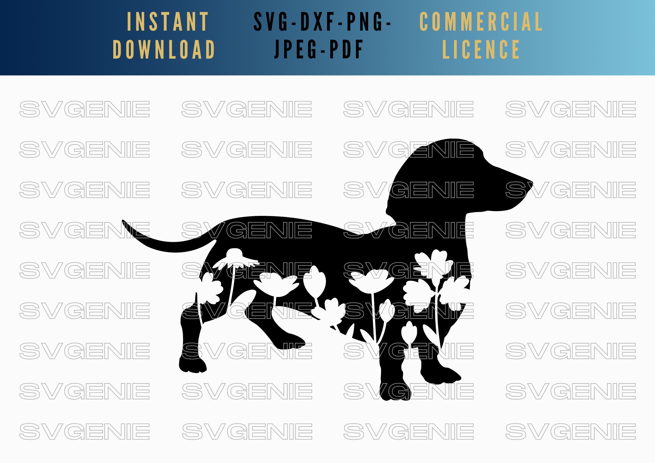 Dachshund Svg Floral Dachshund DXF Wiener Dog PNG Sausage - Etsy Australia