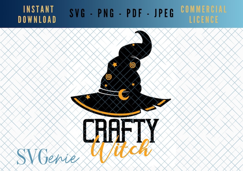 Crafty Witch SVG Happy Crafter SVG Craft Room Template - Etsy