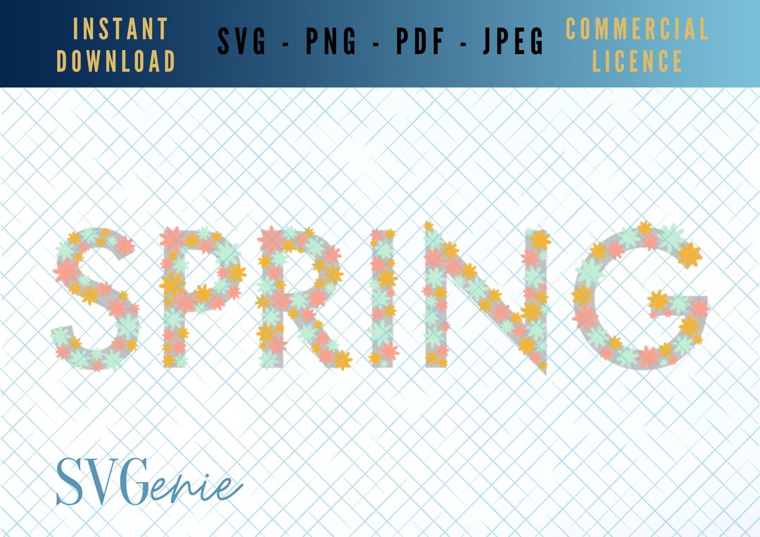 Spring SVG, Spring Quote SVG, Spring Word SVG, Spring Word Vector ...