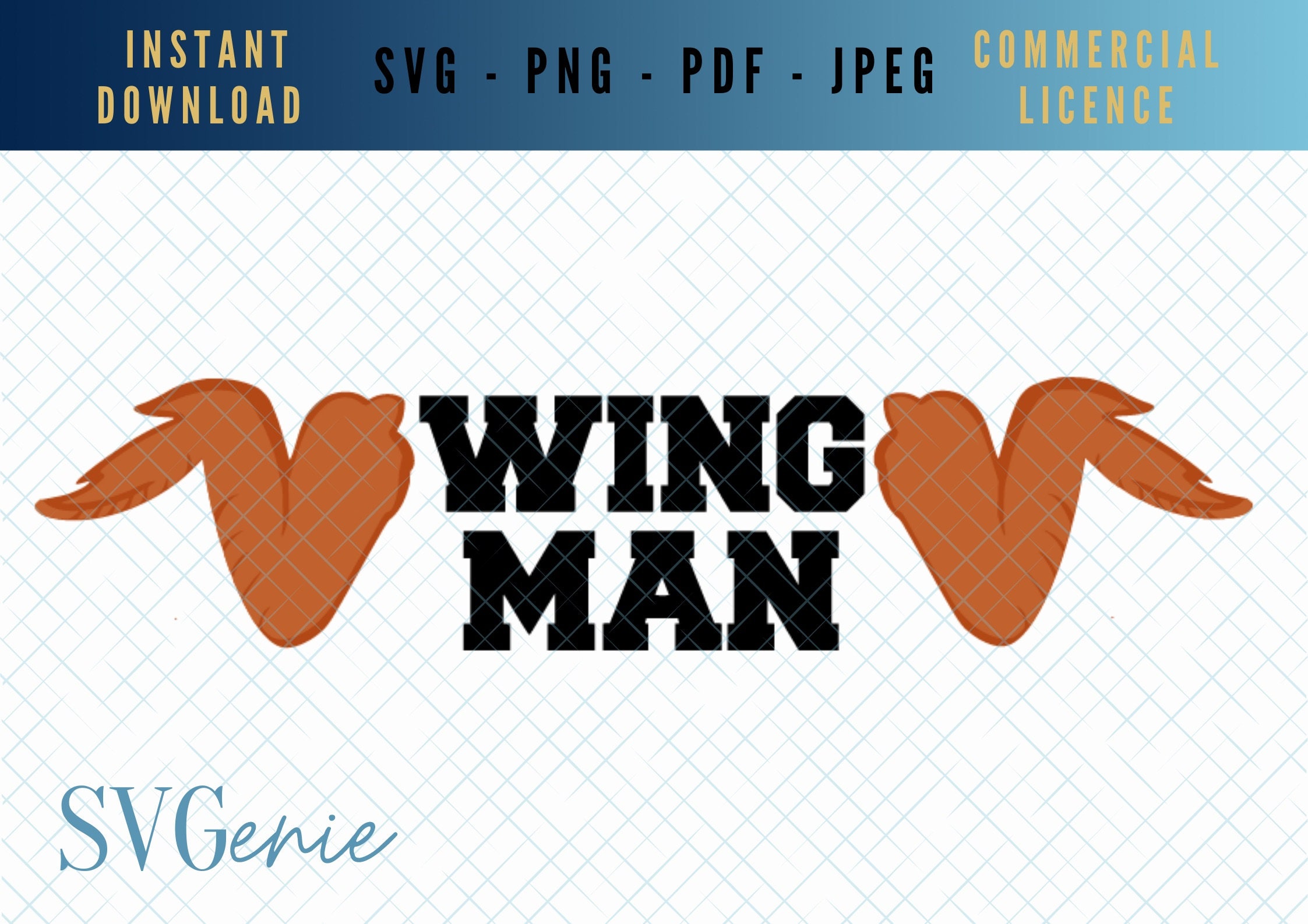 Wing Man SVG Wingman Vector Chicken Wings SVG Fried Chicken - Etsy