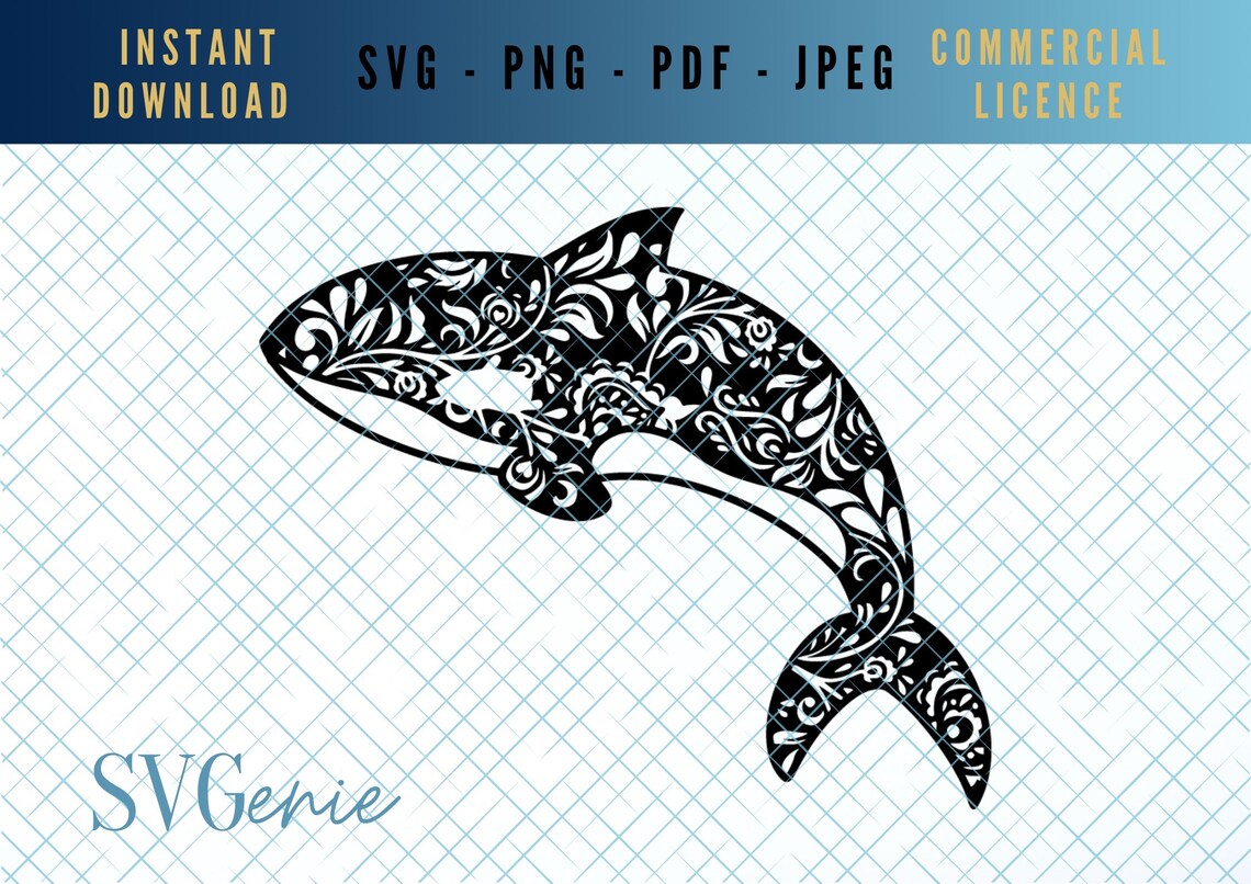 Orca SVG Whale SVG Killer Whale PNG Whale Stencil Ocean - Etsy UK
