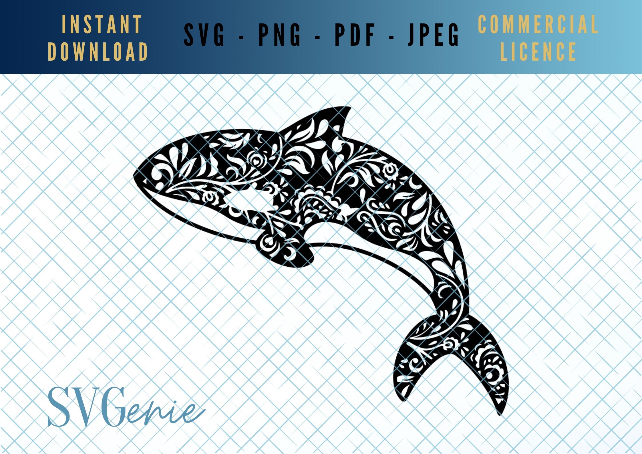 Orca SVG Whale SVG Killer Whale PNG Whale Stencil Ocean - Etsy UK
