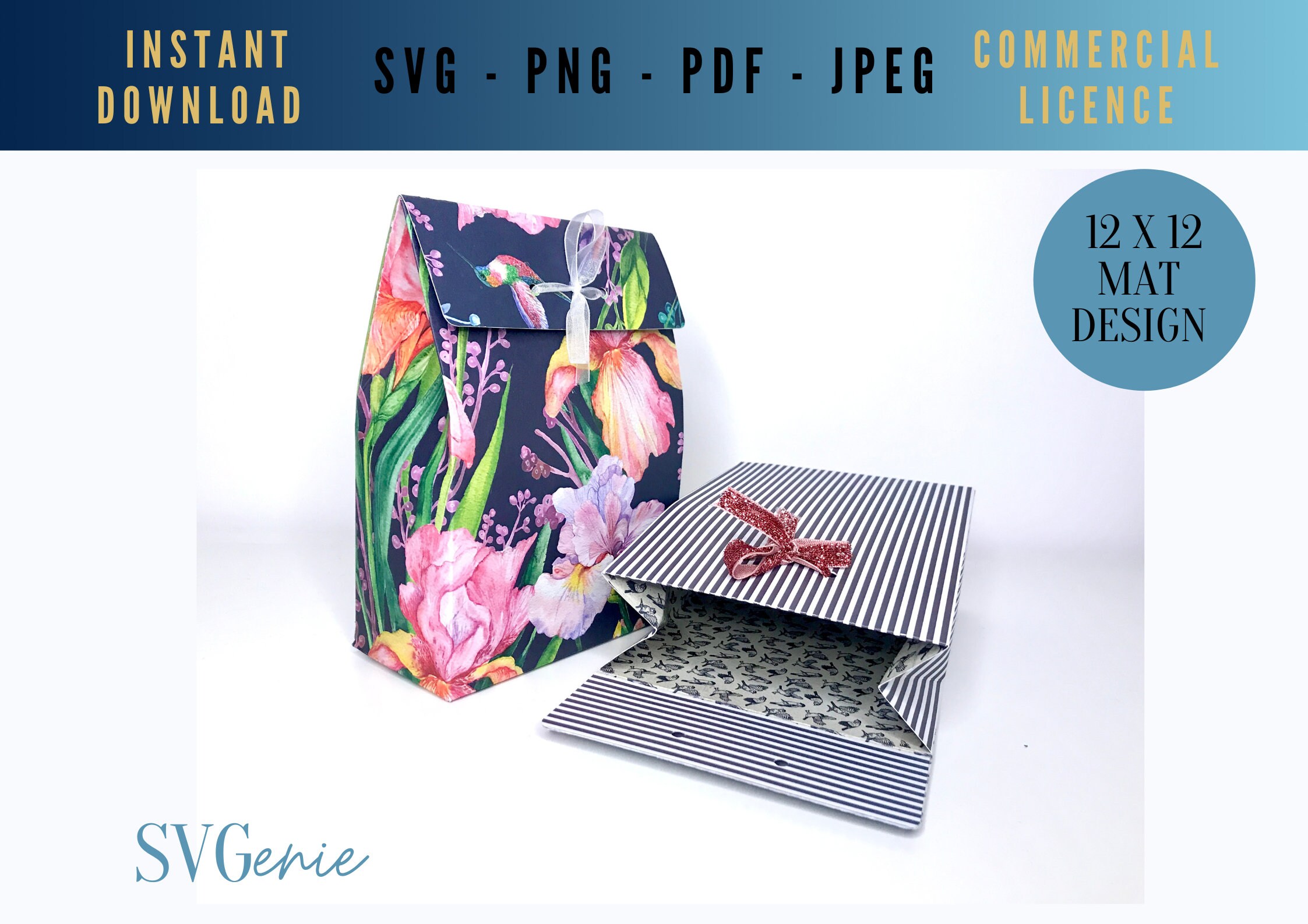 Gift Bag SVG Fold Over Gift Bag Template Gift Pouch Cut - Etsy UK