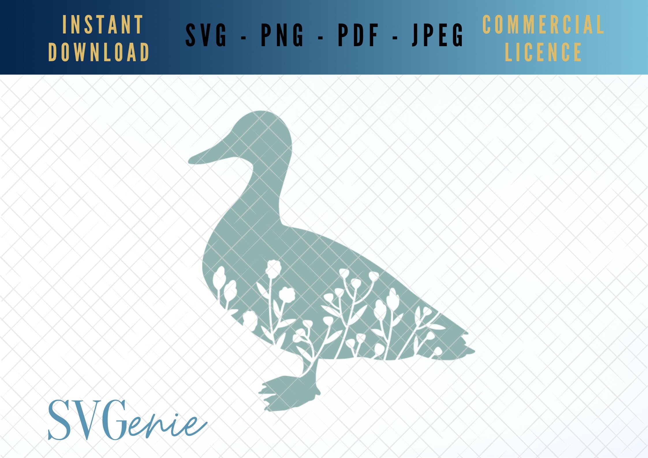 Duck SVG Floral Duck PNG Mother Duck Svg Wildflower Duck - Etsy Ireland