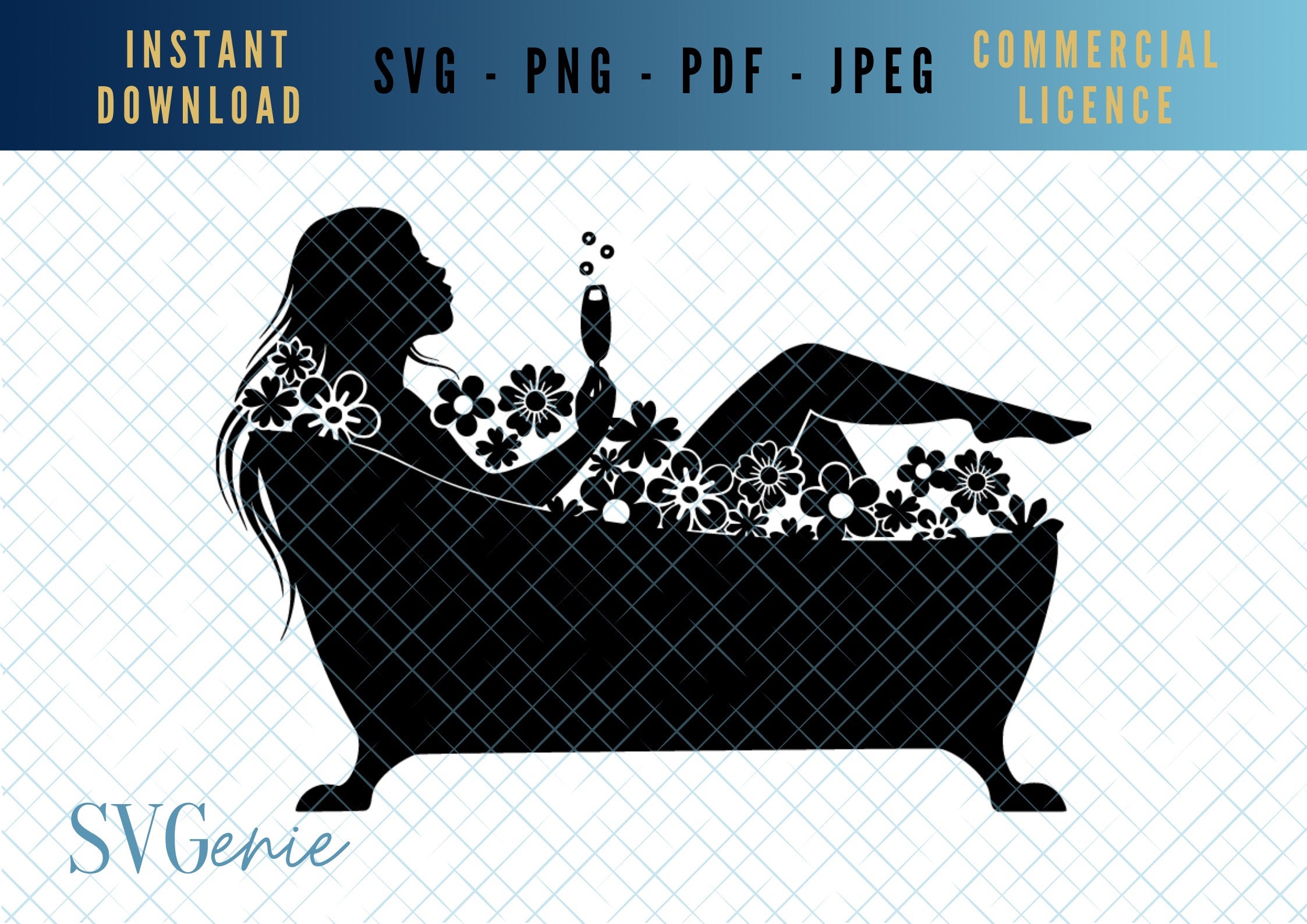 Bubble Bath SVG Woman in Bathtub SVG Spa Day SVG Soak Png - Etsy UK