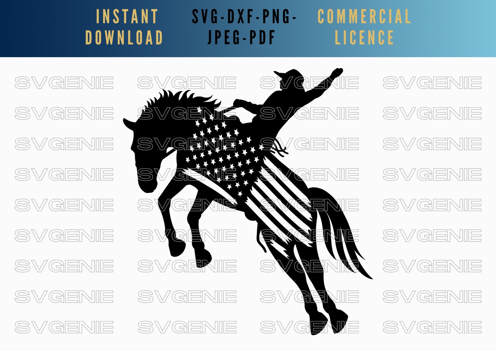 Rodeo Svg Cowboy Png Bucking Bronco Dxf American Flag Svg - Etsy