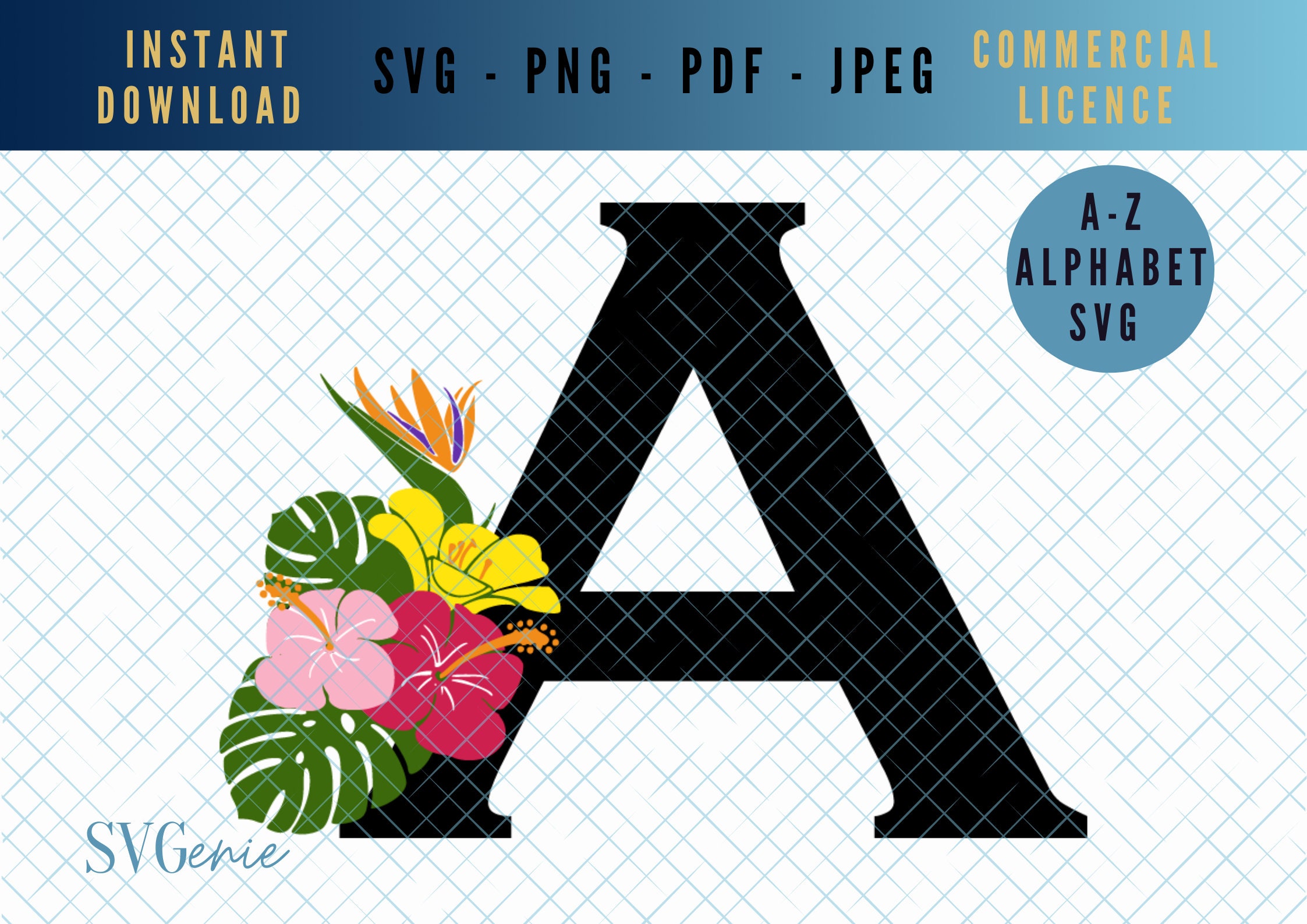 Alphabet SVG Monogram SVG Tropical Font Svg Summer Monogram - Etsy