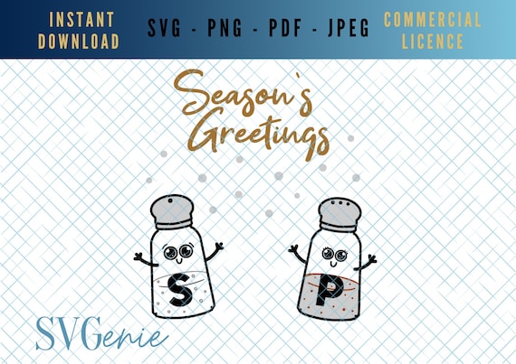 Seasons Greetings SVG Salt and Pepper SVG Seasoning Svg Tis | Etsy