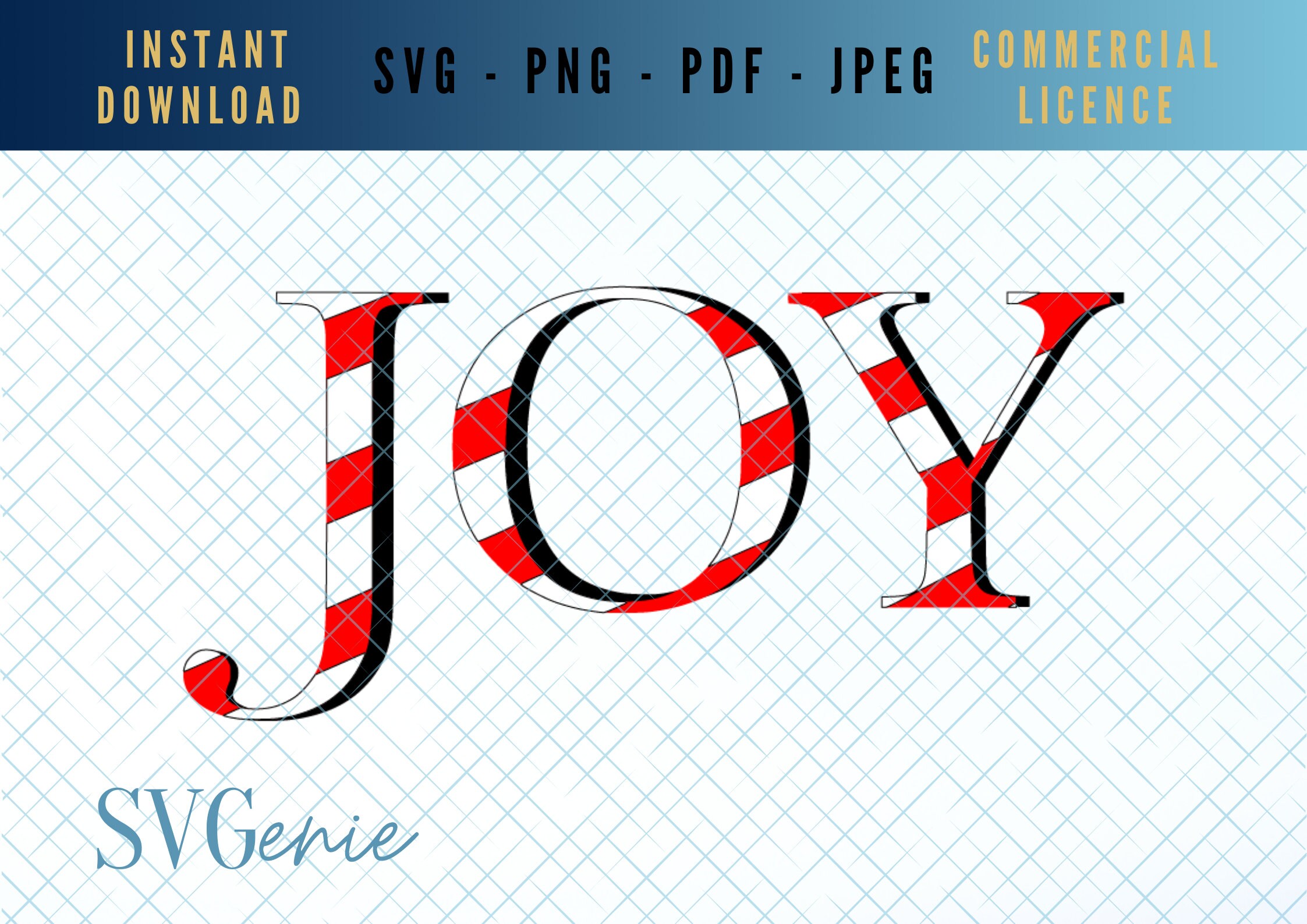 Joy SVG Joy Candy Cane Cut File Christmas Joy Svg Festive | Etsy